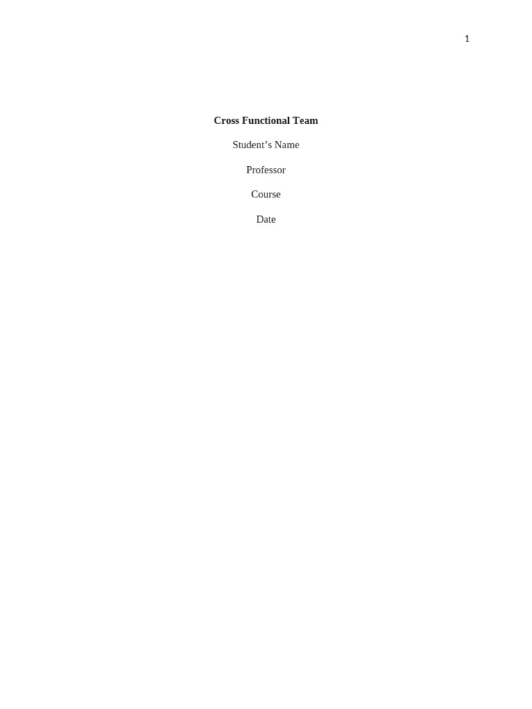 Cross-Functional Team Contributions | PDF | Supply Chain | Inventory