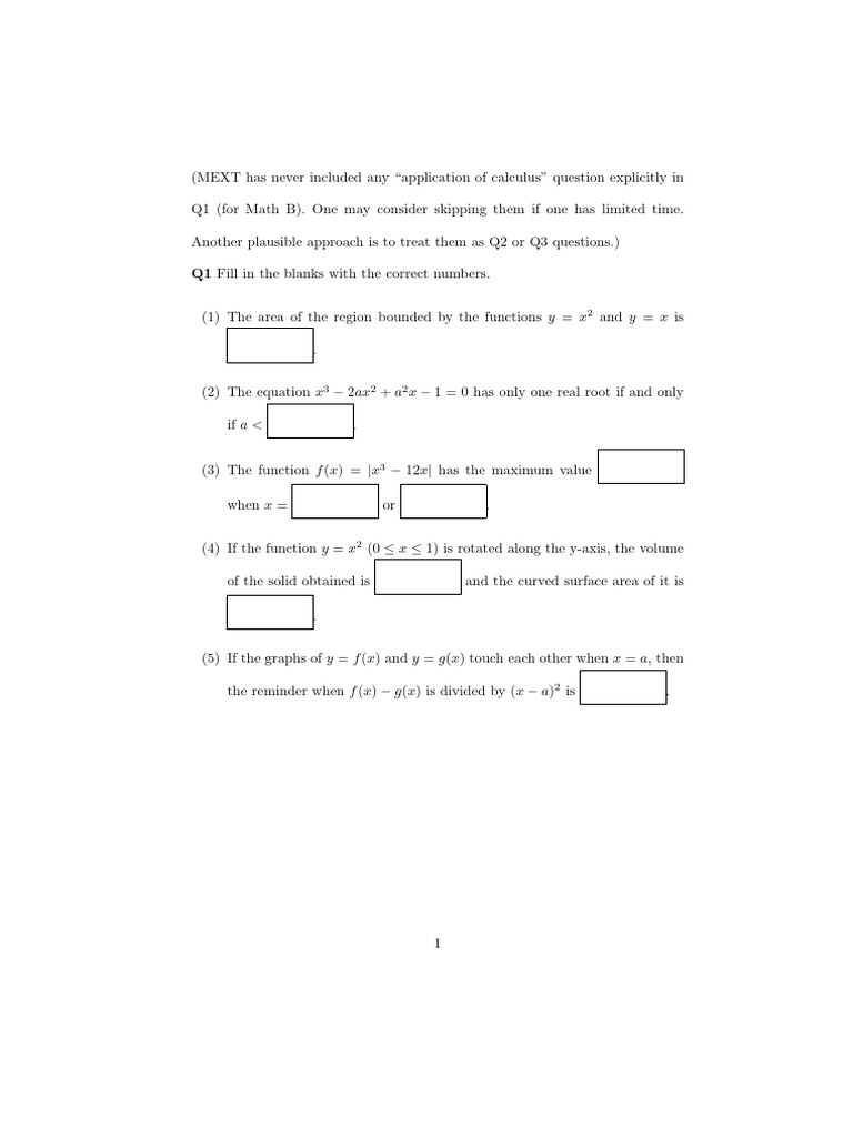 Calculus Problem Solving Strategies | PDF | Tangent | Mathematical ...