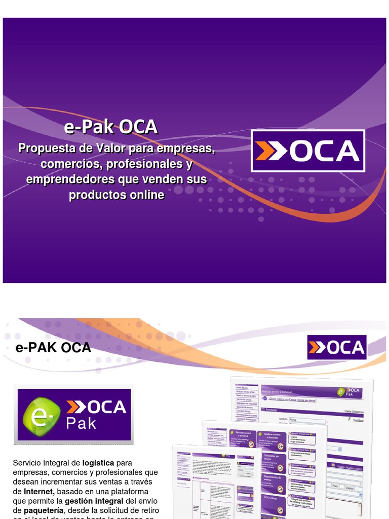 OCA E-PAK Logistica E-Commerce (TARIFAS2012) | PDF | Logística | Factura