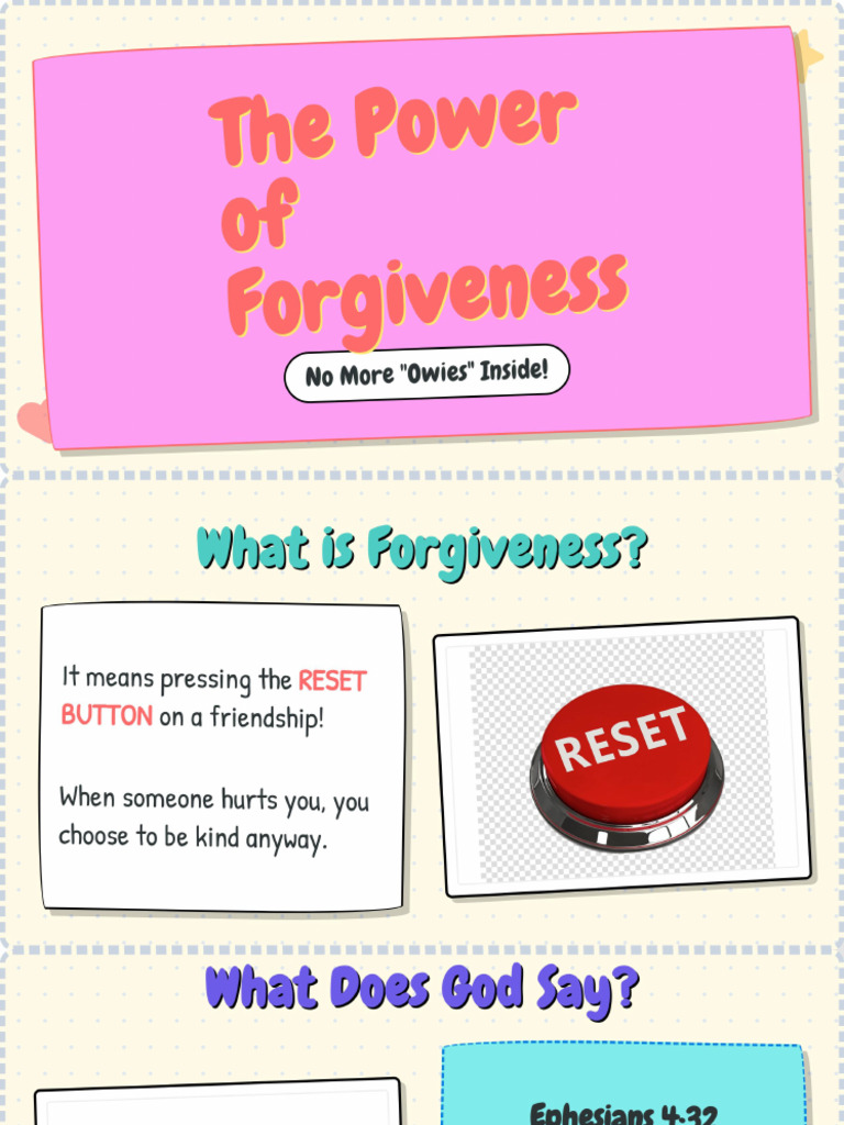 The Power of Forgiveness (Kids Style + Verse) | PDF