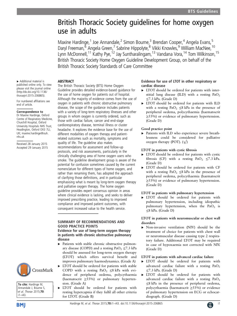 British Thoracic Society Guidelines | PDF | Systematic Review | Chronic ...