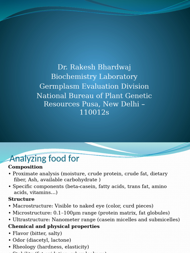 Food Composition Analysis Techniques | PDF | Infrared Spectroscopy ...