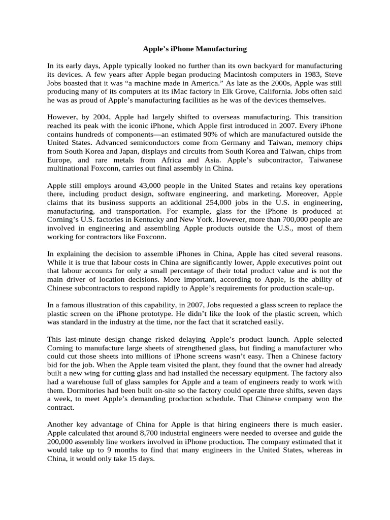 Case study - Apple | PDF