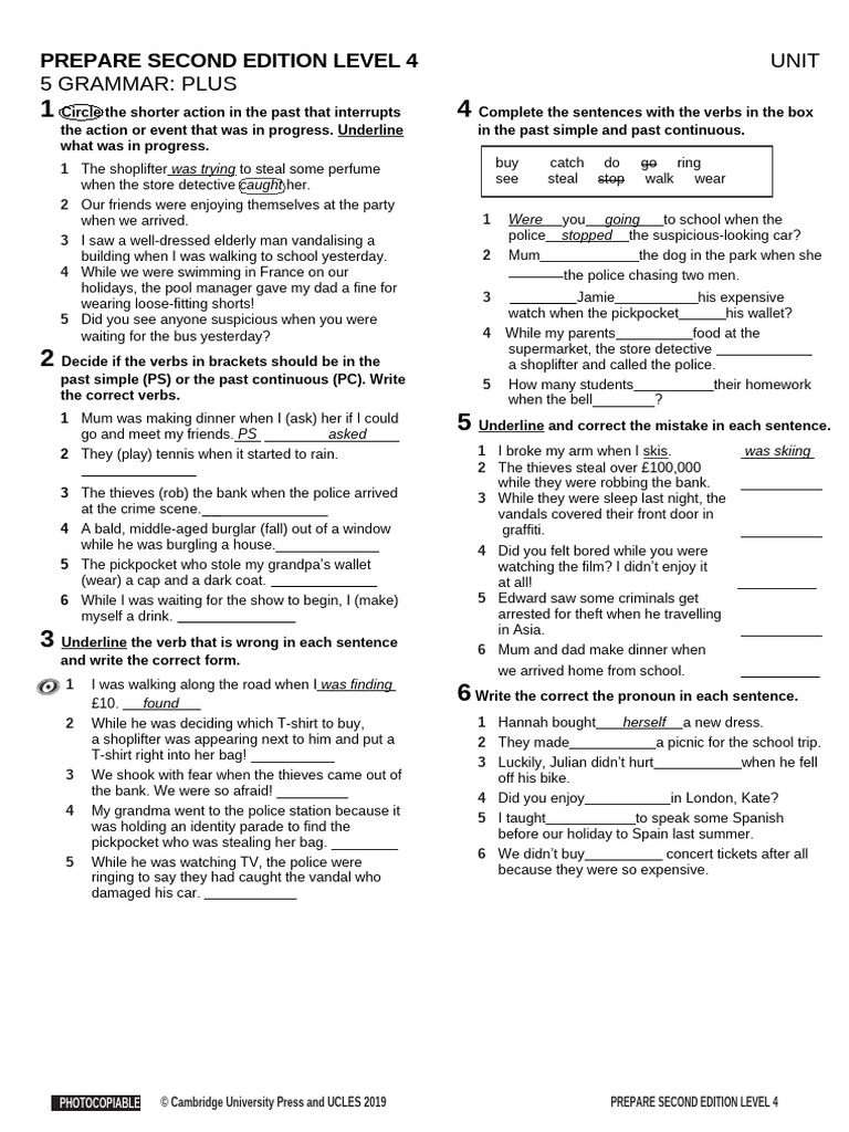 PREPARE 4 Grammar Plus Unit 05 | PDF