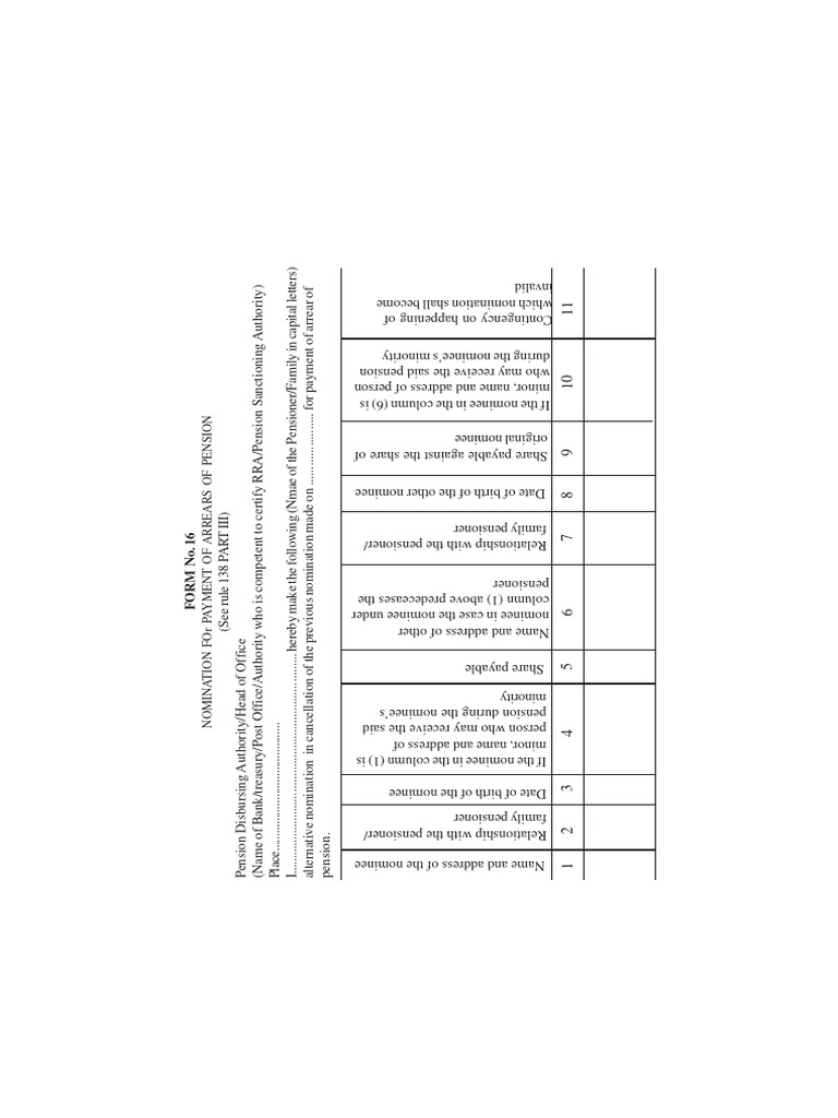 Pension Form 16 | PDF