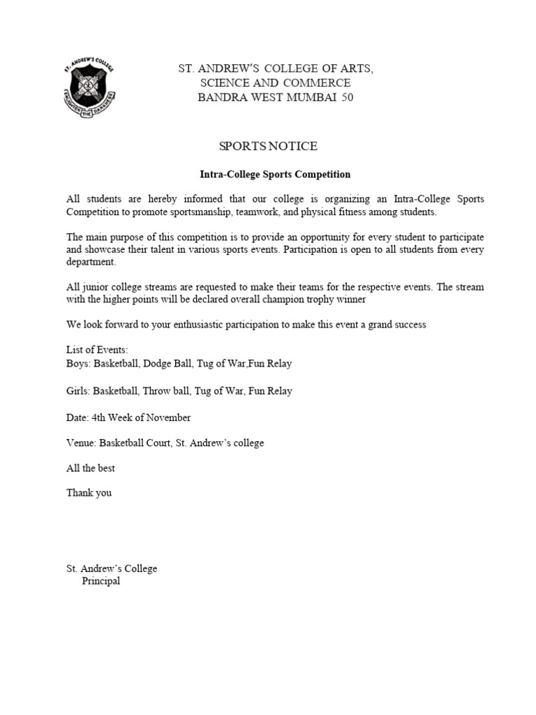 Sports week program | PDF | Sports | Sports Rules And Regulations