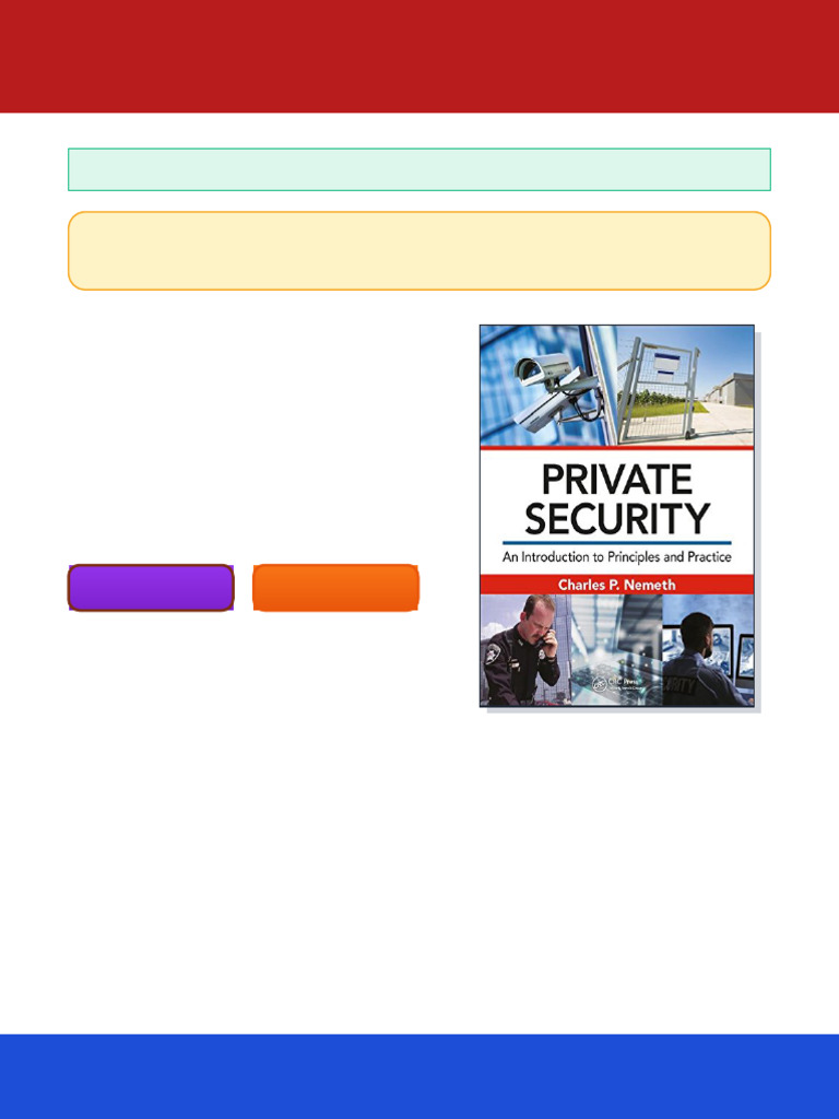 Private Security: An Introduction To Principles and Practice 1st ...