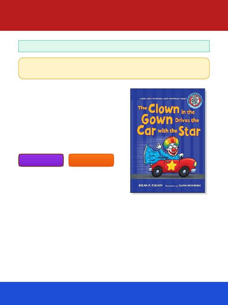 The Clown in the Gown Drives the Car with the Star A Book about ...