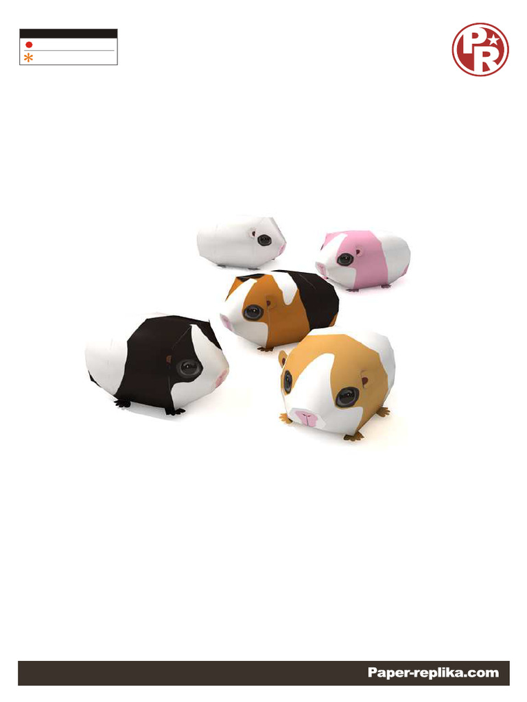 Free Guinea Pig Papercraft Template | PDF