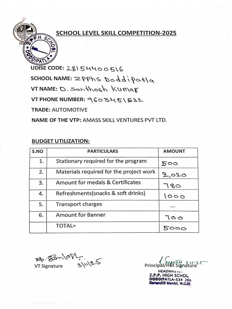 Skill Compitation Bills | PDF