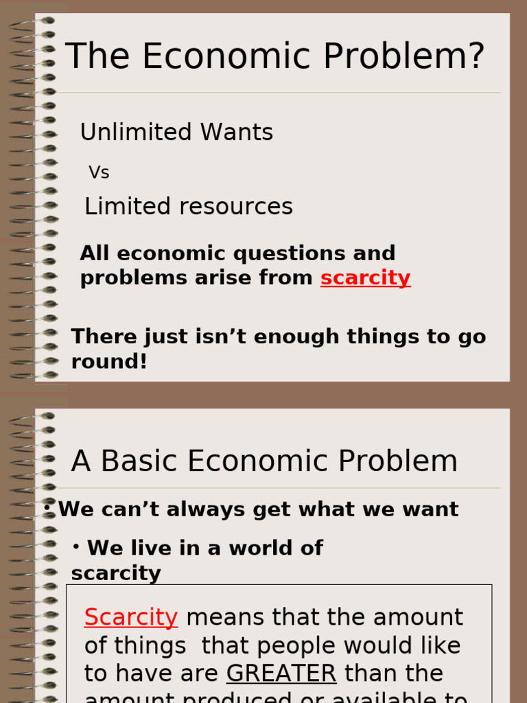 Introduction to Economic Problem - lesson teaching resource | PDF