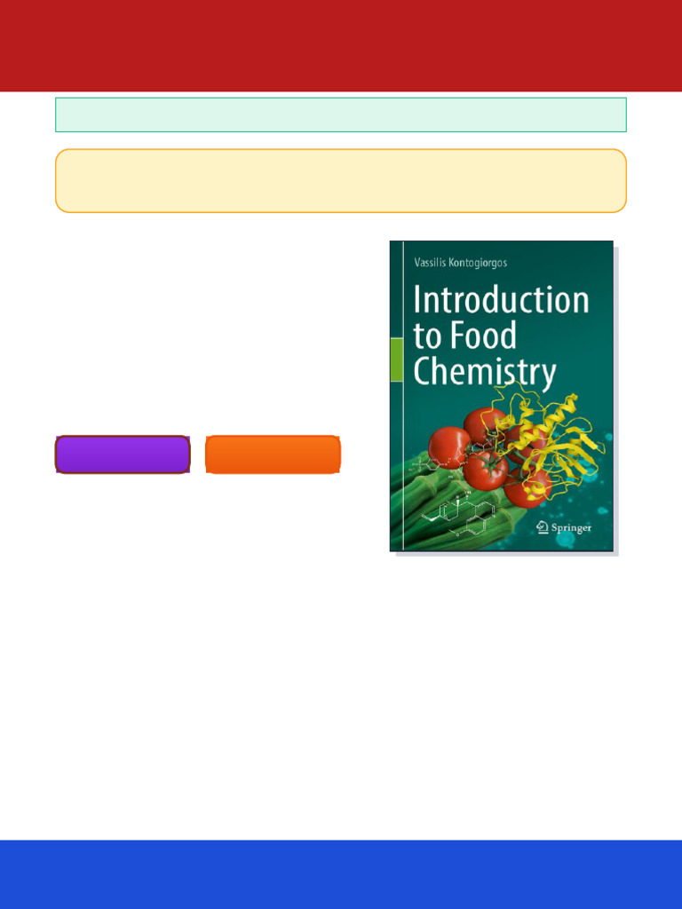 Introduction To Food Chemistry Kontogiorgos Ebook Formatted For Mobile ...