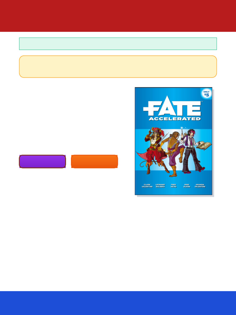Fate Accelerated Edition by Evil Hat Productions Z Lib Org Steve ...