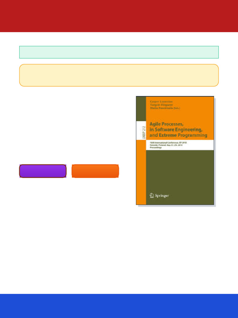 Agile Processes in Software Engineering and Extreme Programming 16th ...