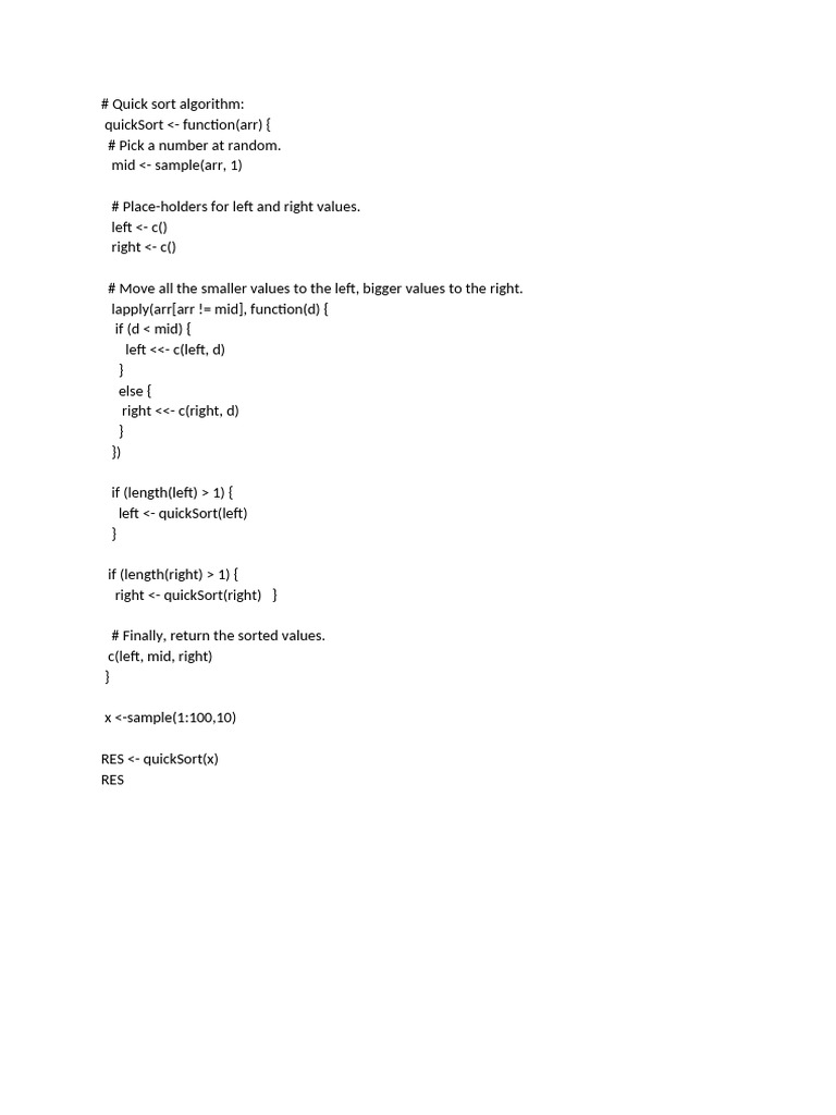 Quick Sort Algorithm 4 | PDF