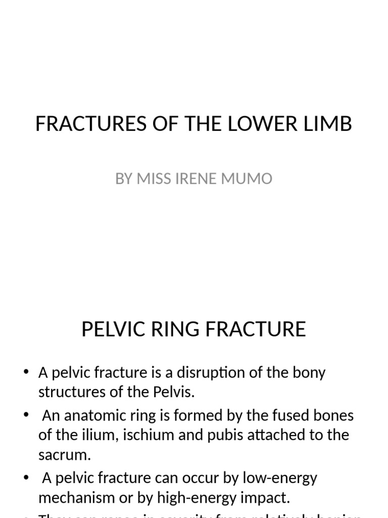 Fractures of The Lower Limb | PDF | Knee | Pelvis