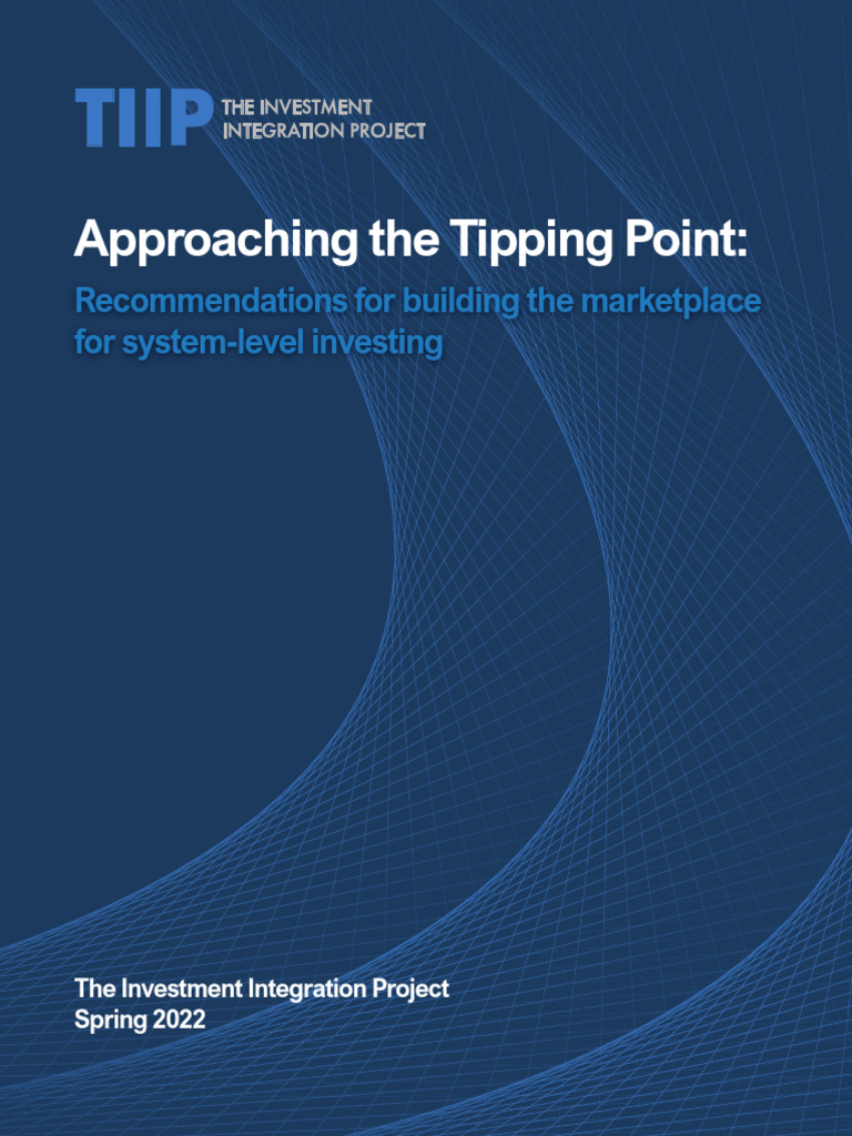 Approaching The Tipping Point Final | PDF | Investing | Sustainability