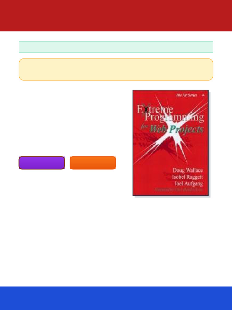 Extreme Programming for Web Projects 1st Edition by Doug Wallace ...