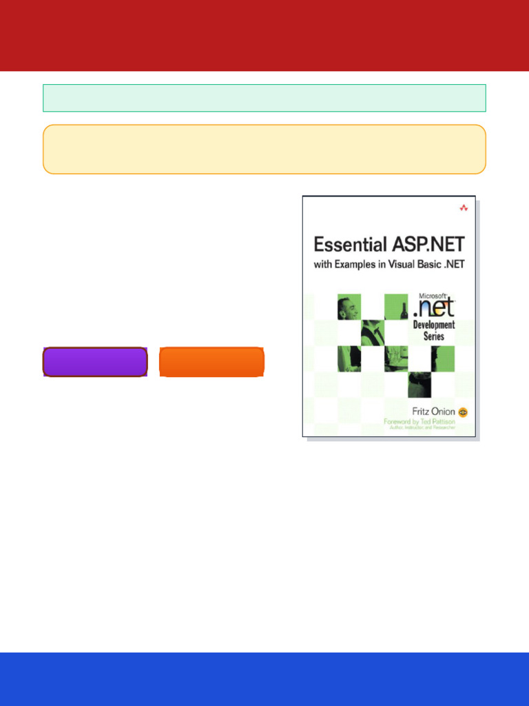 Essential ASP NET with Examples in Visual Basic NET 1st Edition Fritz Onion ebook every chapter ...