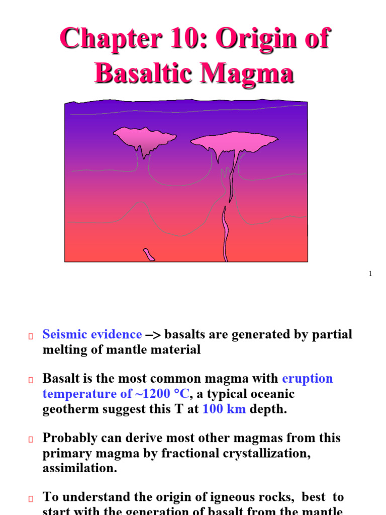 Origin of Basaltic Magma Explained | PDF | Magma | Basalt