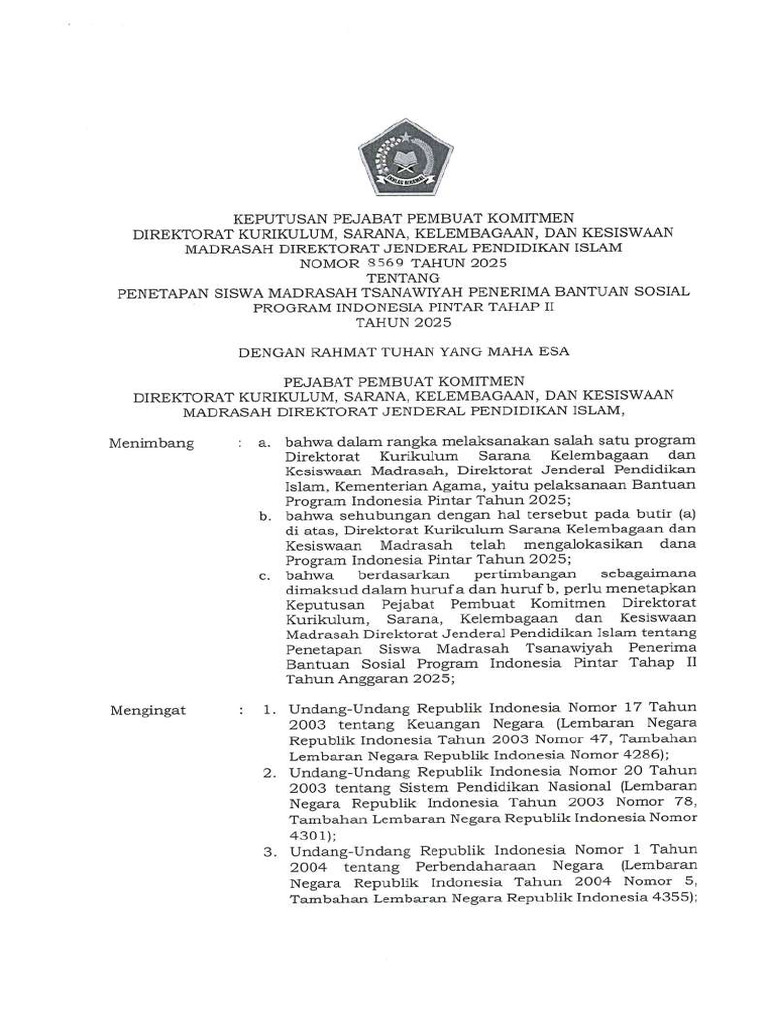 SK Pip Bri Mts Tahap 2 Tahun 2025 | PDF