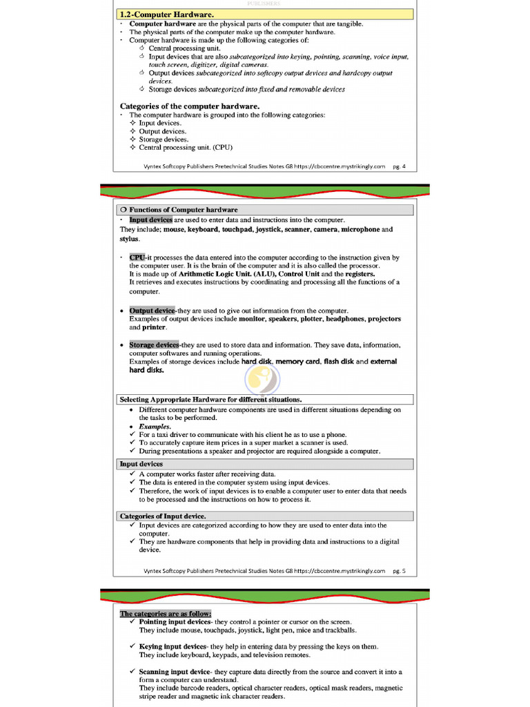 Grade 7 Computer Hardware | PDF