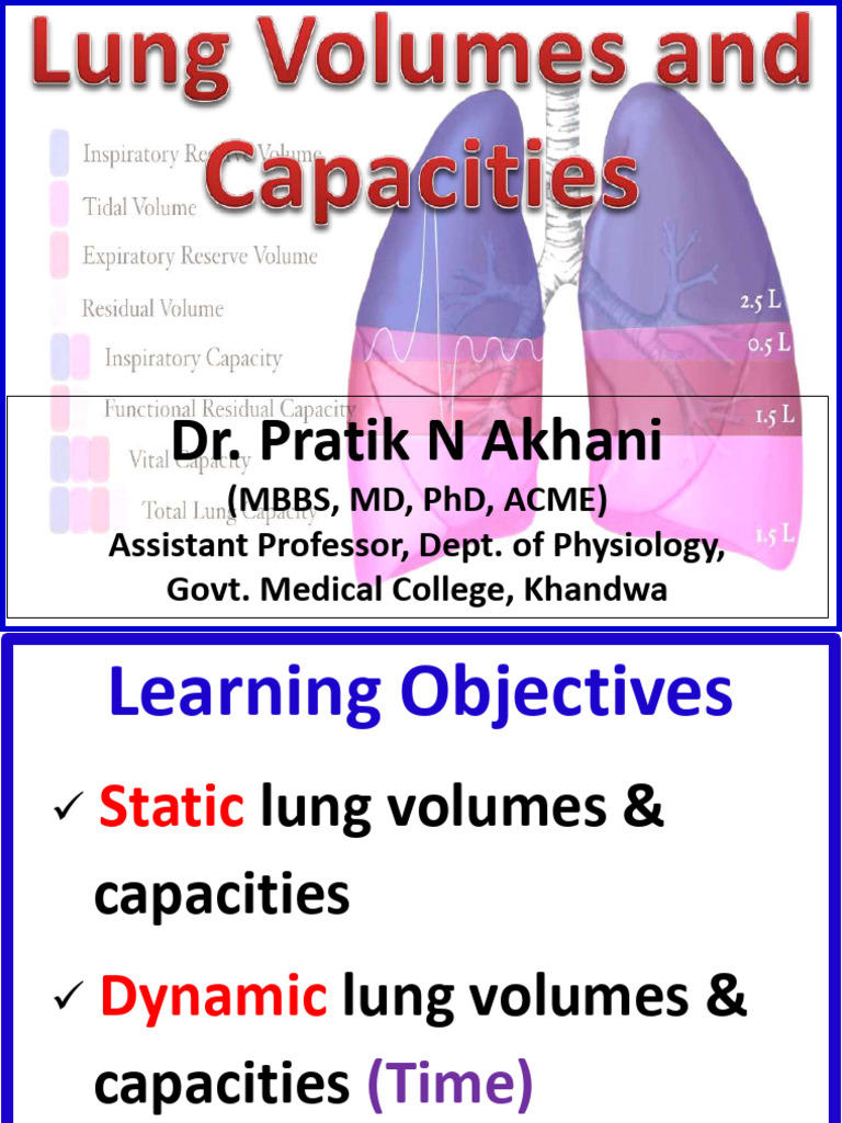Lung Volumes and Capacities | PDF | Exhalation | Pulmonology