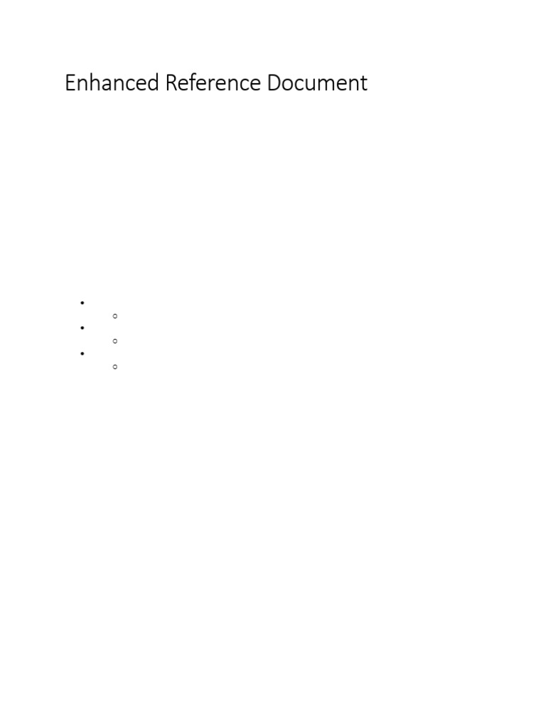 Enhanced Reference Document | PDF
