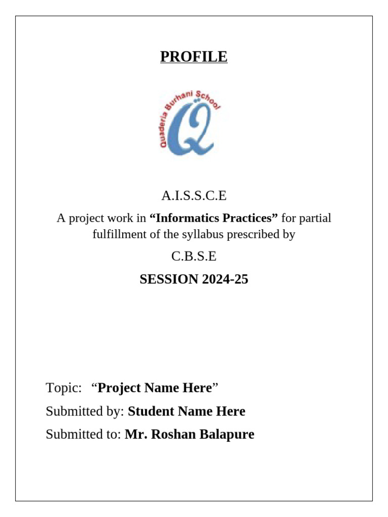 Project Front Pages | PDF