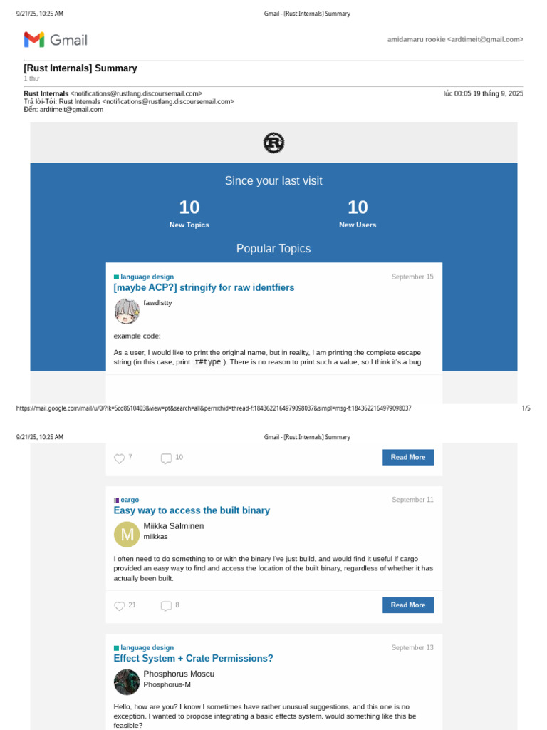 (Rust Internals) Summary | PDF | Information Technology | Computer Programming