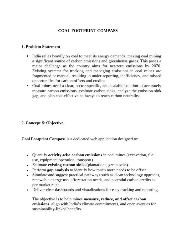 Coal Mine Carbon Footprint Calculator | PDF | Coal | Carbon Footprint