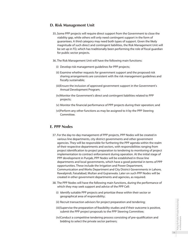 Risk Management in PPP Projects | PDF | Public–Private Partnership | Risk