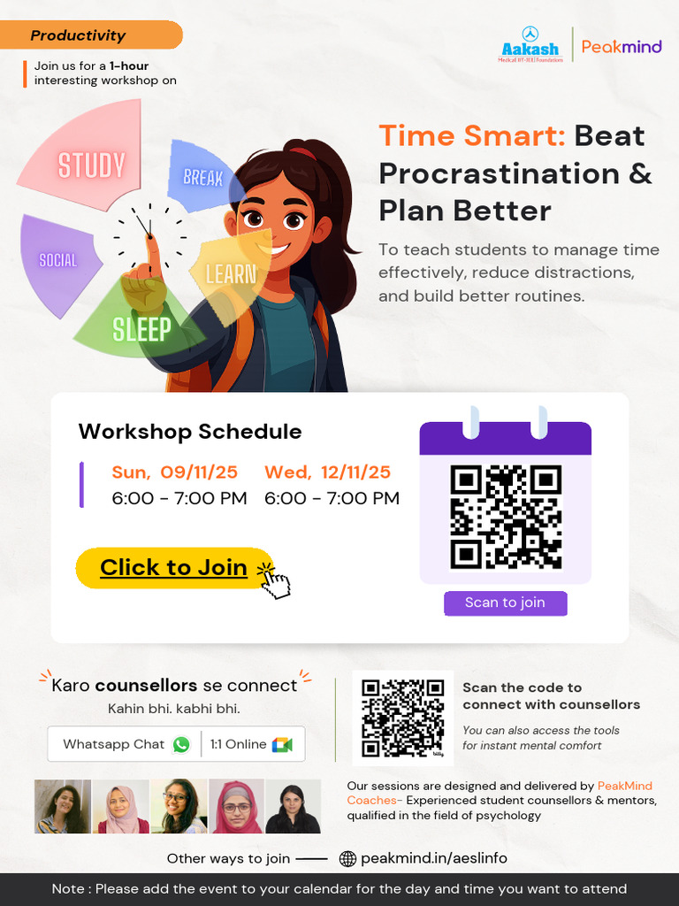Time Management Workshop for Students | PDF
