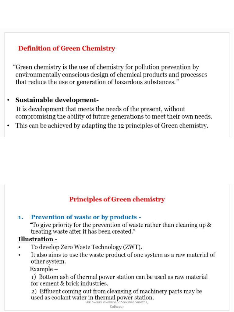 Chapter 16 Green Chemistry and Nano Chemistry | PDF