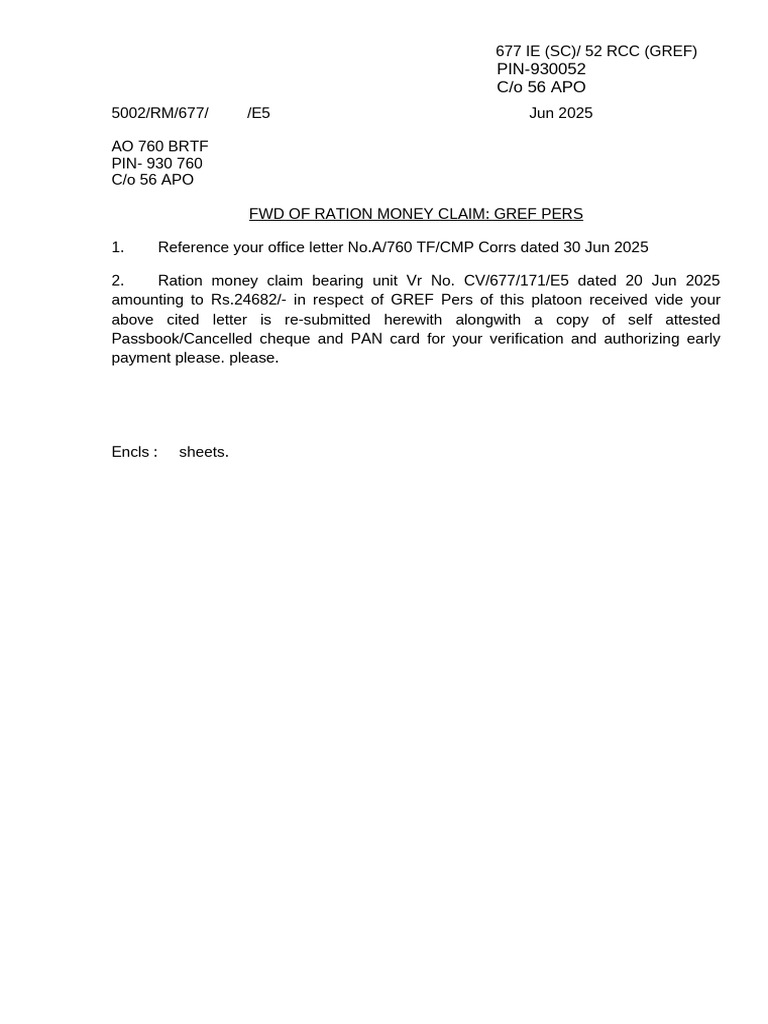 Forwarding Letters All Claims | PDF | Military | Military Science