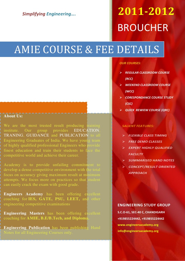AMIE Course Details and Fees Guide | PDF | Mechanical Engineering ...