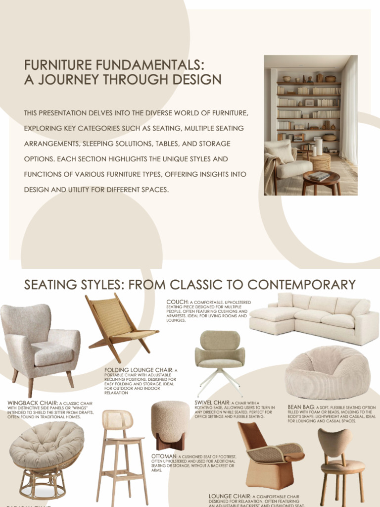 Types of Furniture | PDF