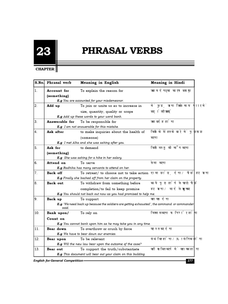 Essential Phrasal Verbs Guide | PDF