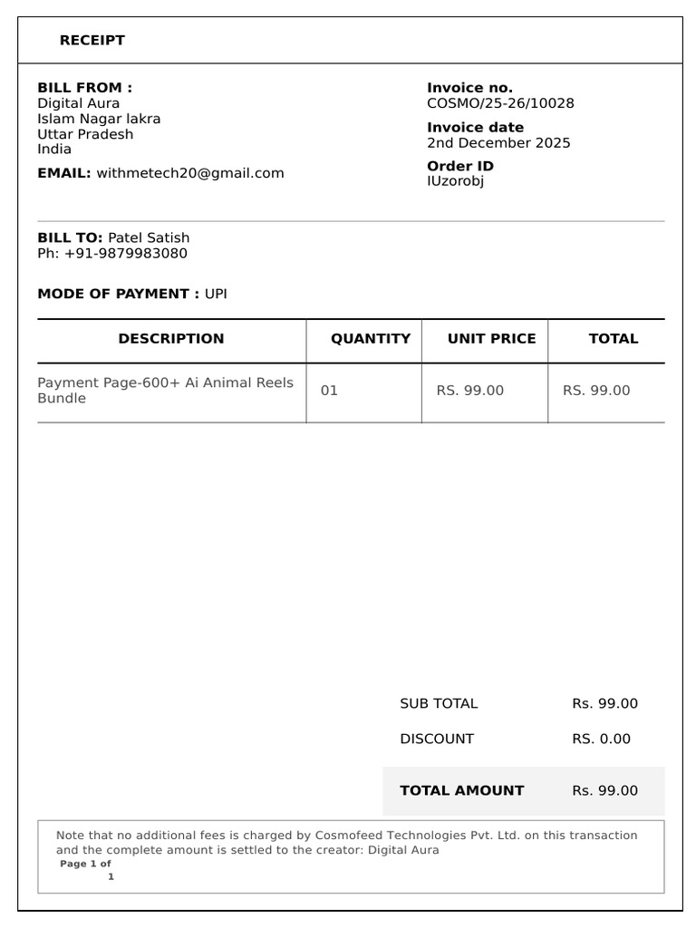 Invoice-COSMO_25-26_10028 | PDF