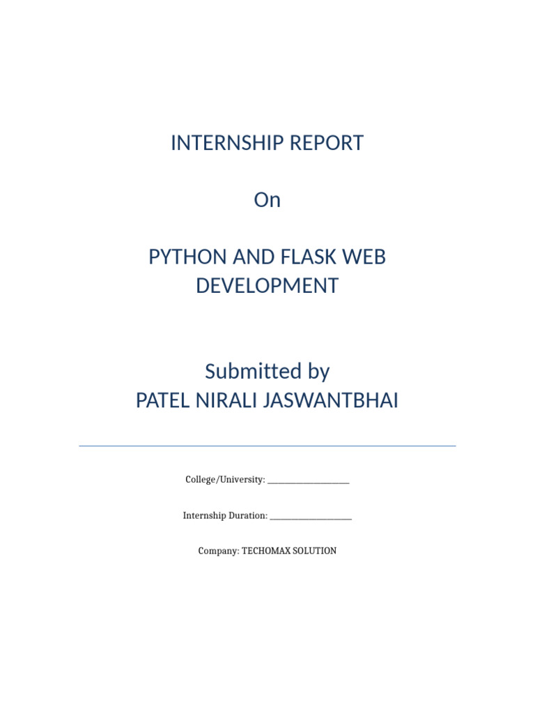 Internship Report Techomax | PDF | Web Development | Model–View–Controller