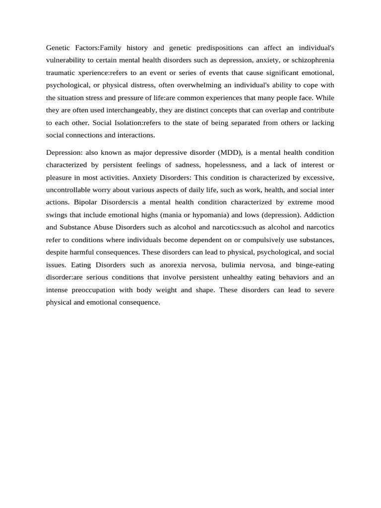 Genetic Factors | PDF