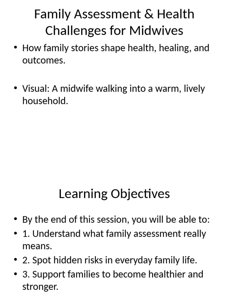 Family Assessment for Midwives' Success | PDF | Postpartum Period ...
