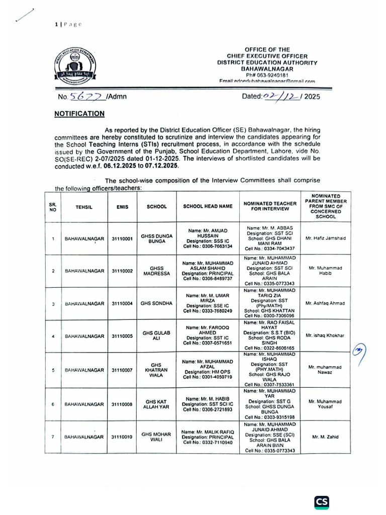 STI Notification | PDF