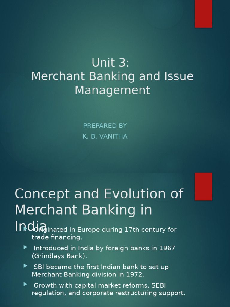 Merchant Banking and Issue Management Overview | PDF | Securities ...