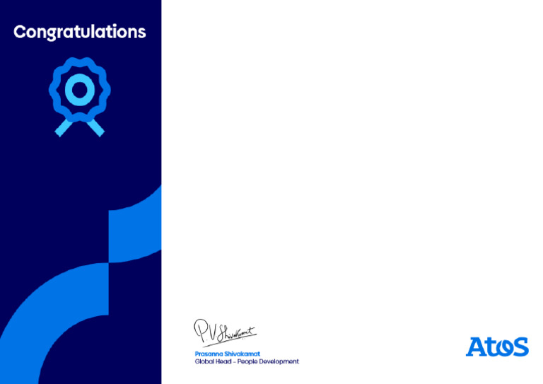 Atos Cybersecurity Course Completion Certificate | PDF