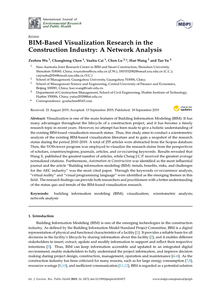 BIM Visualization Research Analysis 2010-2019 | PDF | Building ...