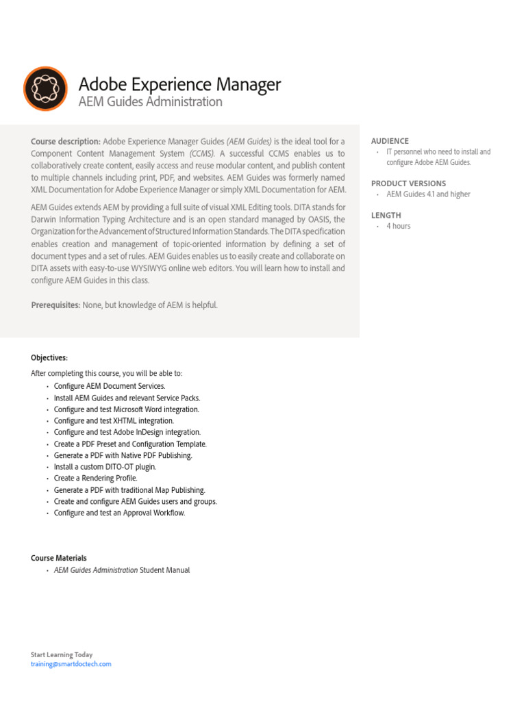Aem Guides Administration | PDF