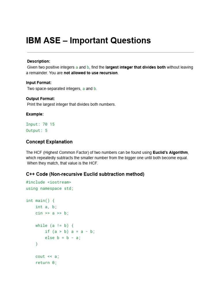Essential Coding Challenges and Solutions | PDF | Software Engineering ...