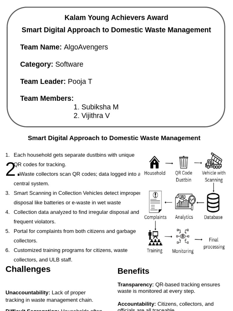 Smart Waste Management with QR Codes | PDF | Waste Management | Waste