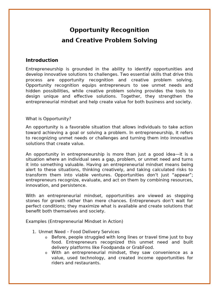 Written Report - Entrep Mind | PDF | Entrepreneurship | Mindset